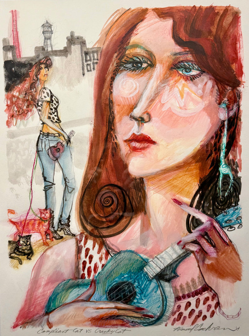 Cochran, David Title: Compliant Cat vs Cranky Cat | Crossroads Art Center